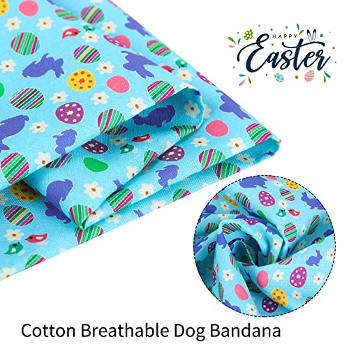 ARING PET Easter Dog Bandana-Cute Easter Eggs Dog Bandana, Cotton Rabbit Dogs Scarf Triangle Bibs for Small to Large Boy Girl Dogs and Cats