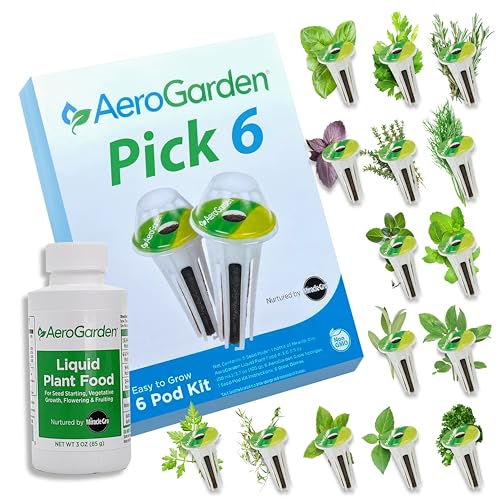 AeroGarden Custom Herb Seed pod Kit, Choose Your Own Herb Seeds to Create Your Own AeroGarden Herb Garden, 6-Pod