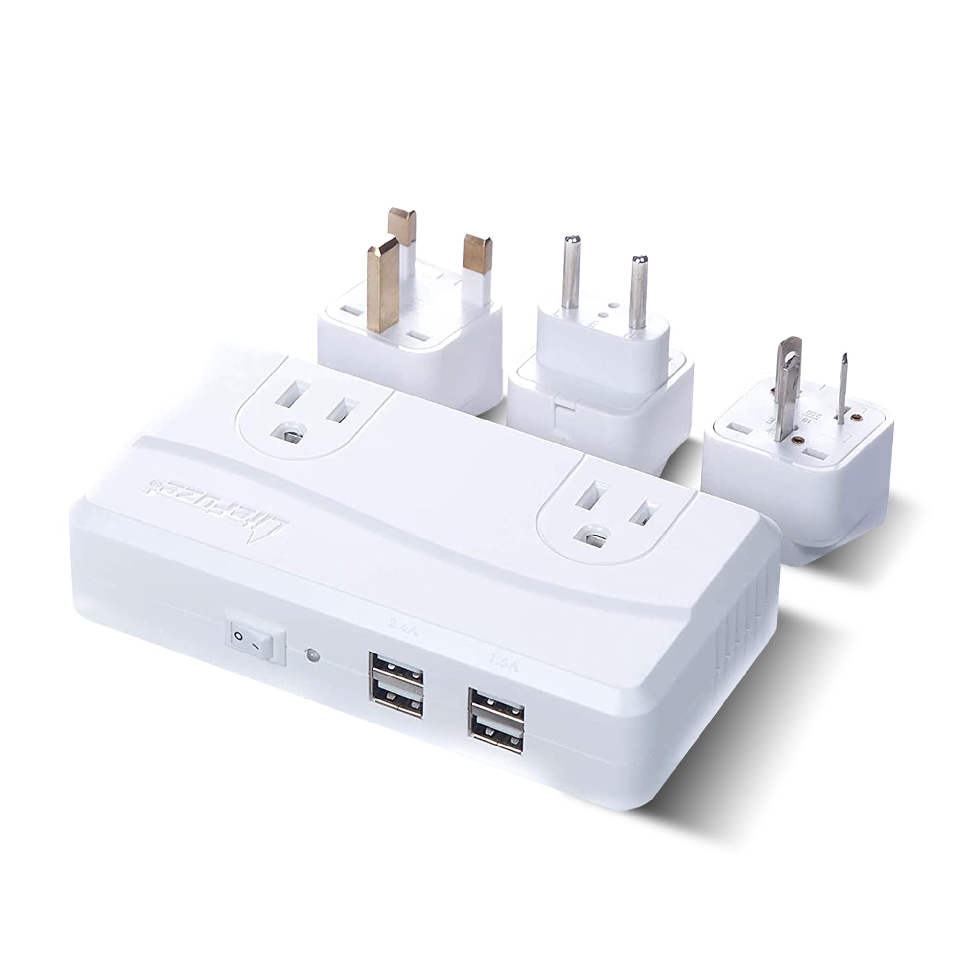 LiteFuze 200W Travel Compact Voltage 220V 50hz to 110V 60Hz Converter - for Clippers, Shavers, Trimmers - EU AU UK Adapter