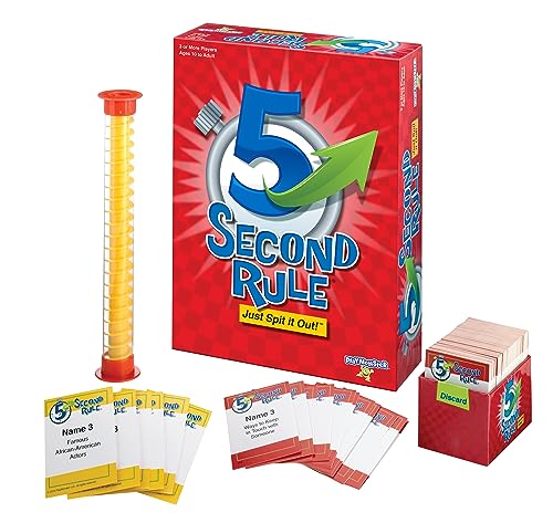 5 Second Rule Game - Simple Questions Card Game for Family Fun, Party, Kids, Travel, Game Night & Sleepovers - Think Fast and Shout Out Answers - For Ages 10+