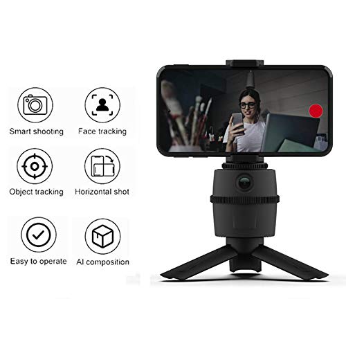 BoxWave Stand and Mount Compatible with Energizer Energy 100 (2017) (Stand and Mount by BoxWave) - PivotTrack Selfie Stand, Facial Tracking Pivot Stand Mount - Jet Black