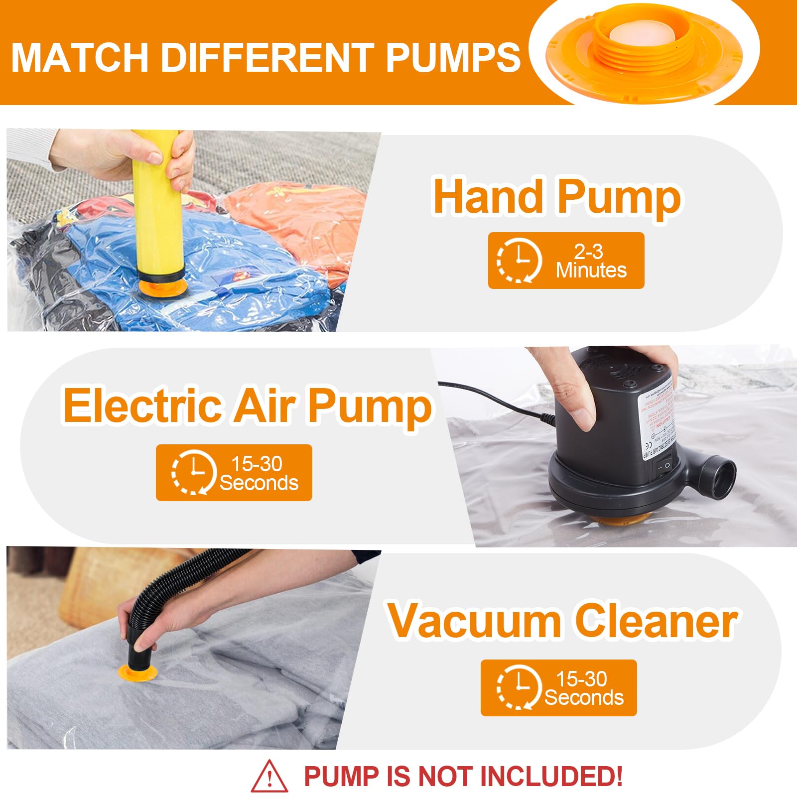 AGPTEK Large Vacuum Bags, 10 Bags a Set, Durable & Reusable Storage Bags- Perfect Space-Saving Solution for Clothes, Blankets, Comforters, and More. Ideal for Home Storage and Travel(No Pump Include)