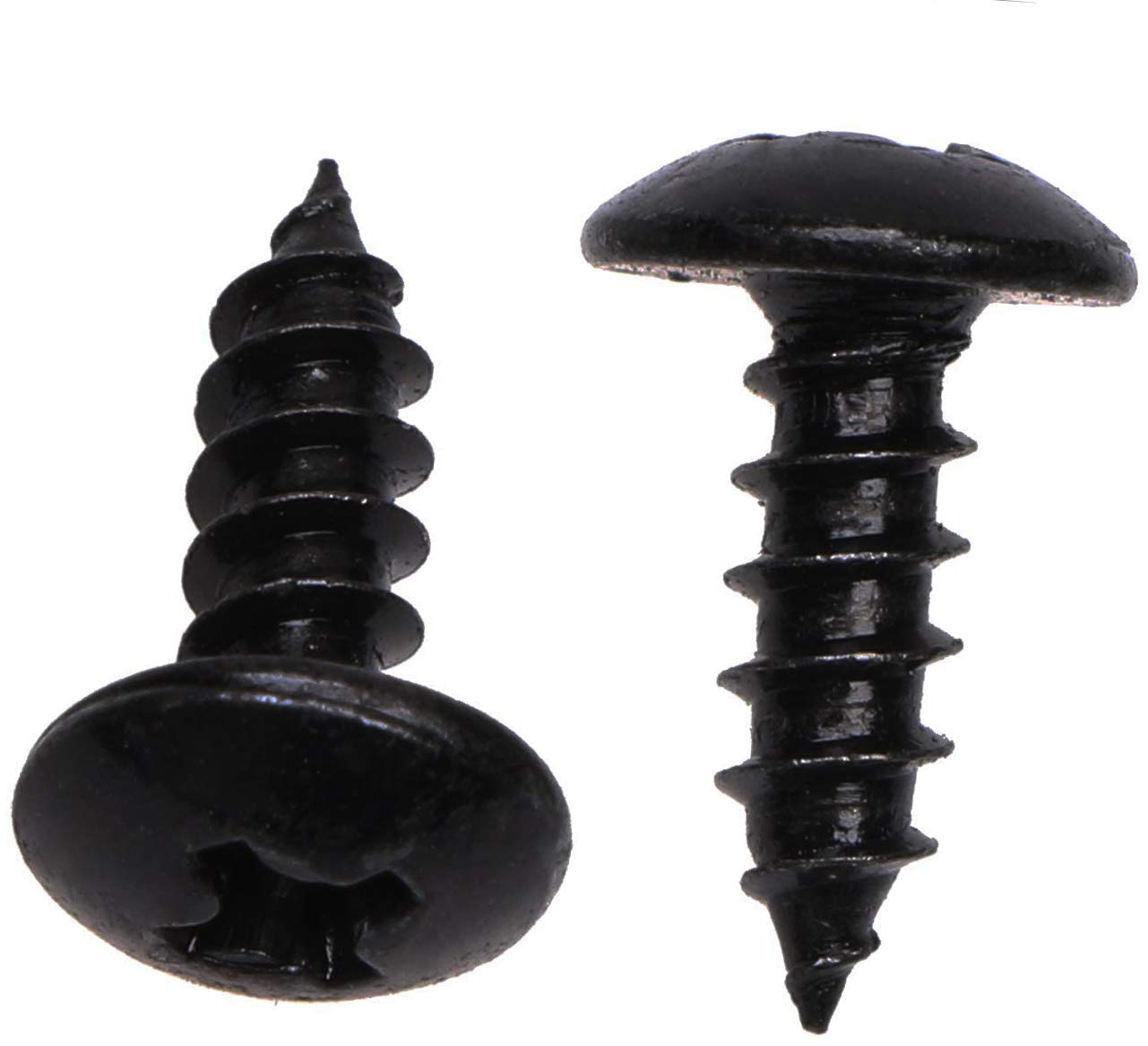 Mini Skater Home Improvement Hardware #8 X 1/2 Inch Black Oxidized Carbon Steel Wood Screws Fasteners(50 Pcs)