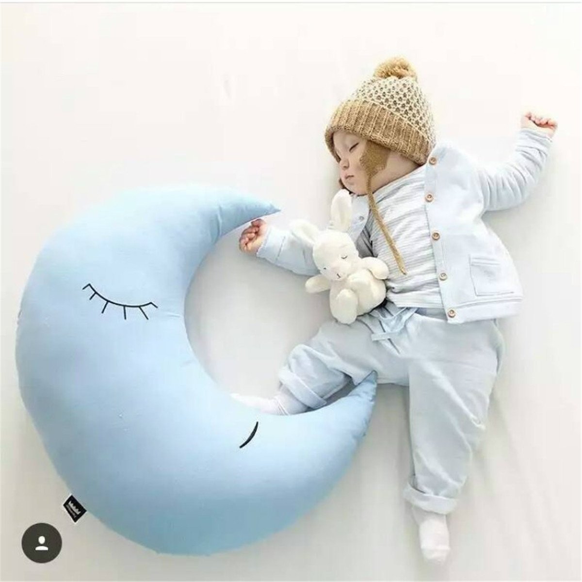 A-cool Crescent Moon Shape Stuffed Toy Throw Pillow Cushion -Office Sofa Couch Car Seat Home Decorative Nursing Pillow (Yellow , 40CM/15.75γ)