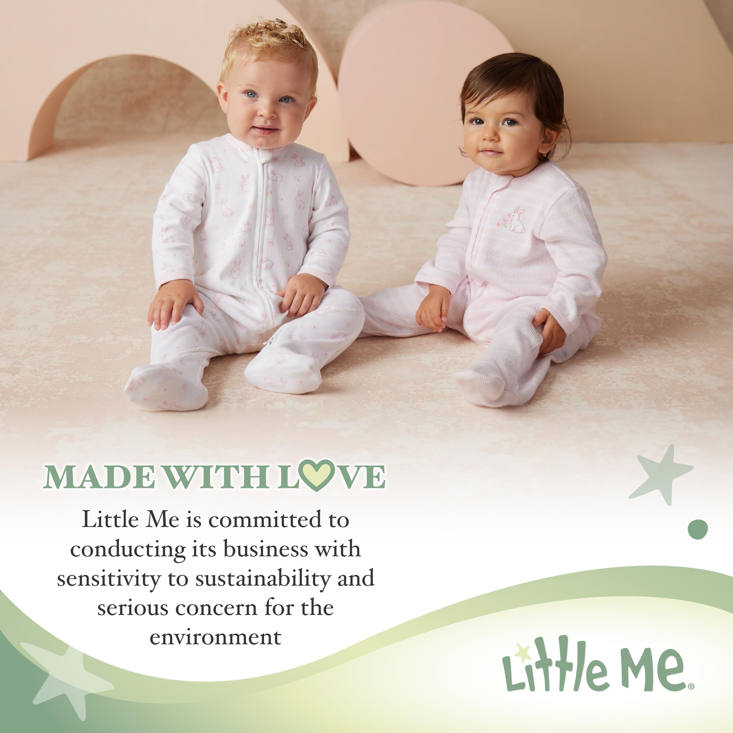Little Me Unisex Baby Swaddling Receiving Blankets, Floral Spray, One Size