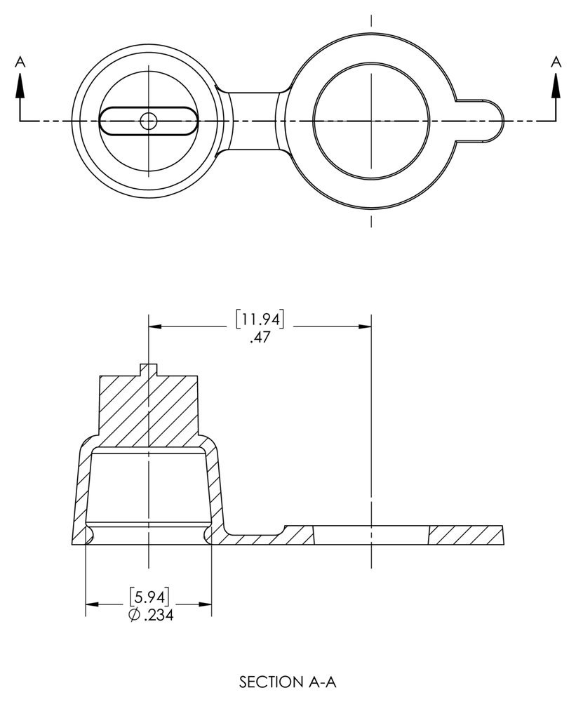 Caplugs 99394945 Plastic Grease Cap to Cap Grease Fitting. Fitting OD .234" GC-5, PE-LD, Fitting Od .234", Red (Pack of 100)