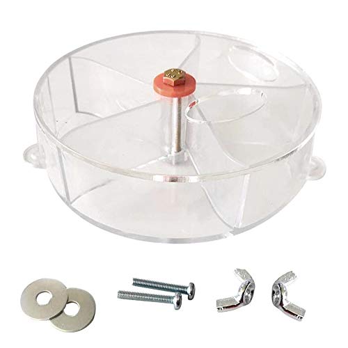 SHINYLYL Parrot Foraging Wheel - Bird Puzzle Feeder Spins Toy Intelligence Growth Cage Toys for Small and Medium Parrots Parakeet Canary Cage Feeder(White)