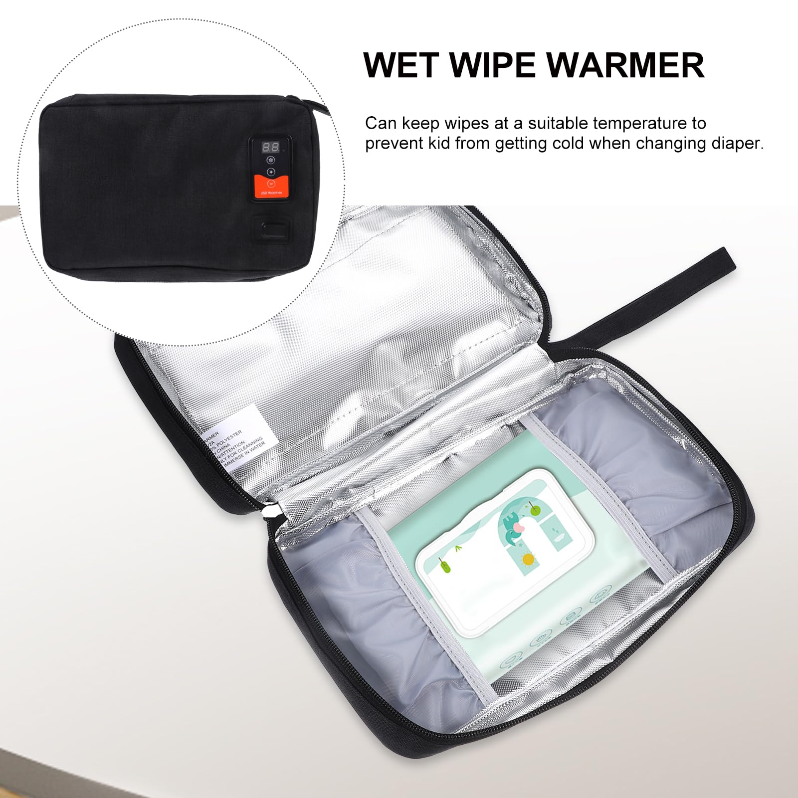 Baby Wipe Warmer, Portable Wipe Warmer, Diaper Wipe Warmer, Warmer, Wet Tissue Heater for Home Use