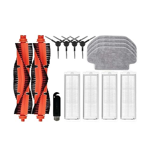 AGribo Vacuum Cleaner Parts,Compatible for Mi Robot Vacuum Mop 2S / Mop P/Mop Pro / XMSTJQR2S / STYTJ02YM Replacement Parts Main Side Brush,Hepa Filter, Mop (Color : Set J)