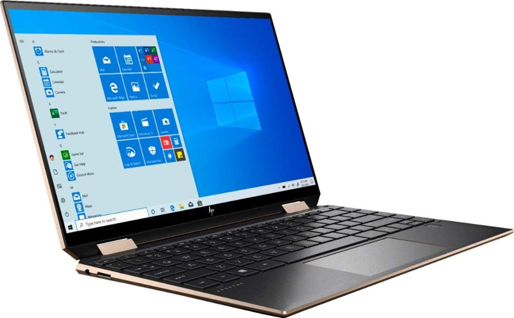 HP Spectre x360 13t (10th Gen Intel i7-1065G7, 4K AMOLED, 16GB, Precision, WiFi 6 AX, with Stylus Pen, 2-in-1, B&O, 3 Years McAfee Security, Windows 10 PRO, Warranty) Nightfall Black