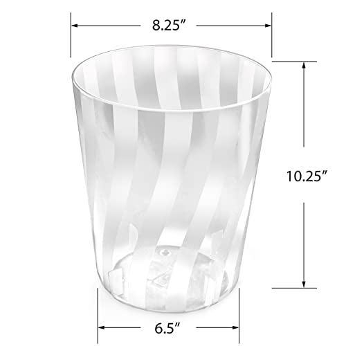 Azar Displays 222966 Acrylic Clear Wastebasket Trash Can Bin