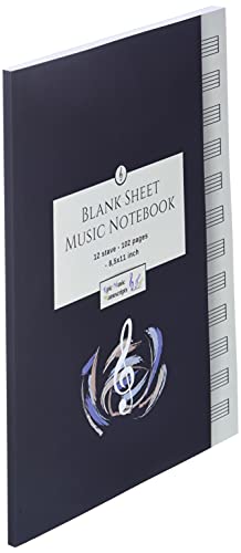 Blank Sheet Music Notebook: Music Manuscript Paper / White Marble Blank Sheet Music / Notebook for Musicians / Staff Paper / Composition Books Gifts ... * Large * 12 Stave * 102 pages *