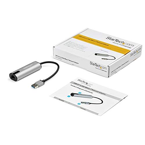 StarTech.com 2.5GbE USB A to Ethernet Adapter - NBASE-T NIC - USB 3.0 Type A 2.5 GbE /1 GbE Multi Speed Gigabit Network - USB 3.1 Laptop to RJ45/LAN - Lenovo X1 Carbon, HP EliteBook/ZBook (US2GA30)