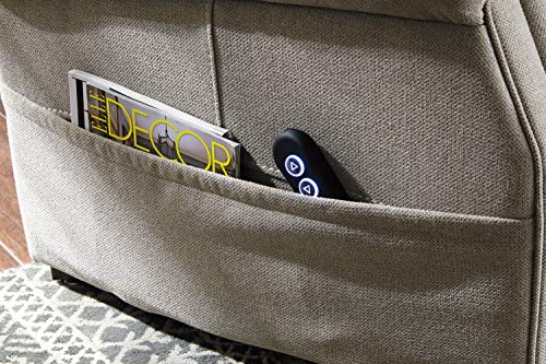 Signature Design by Ashley Markridge Modern Electric Power Lift Recliner for Elderly, Gray
