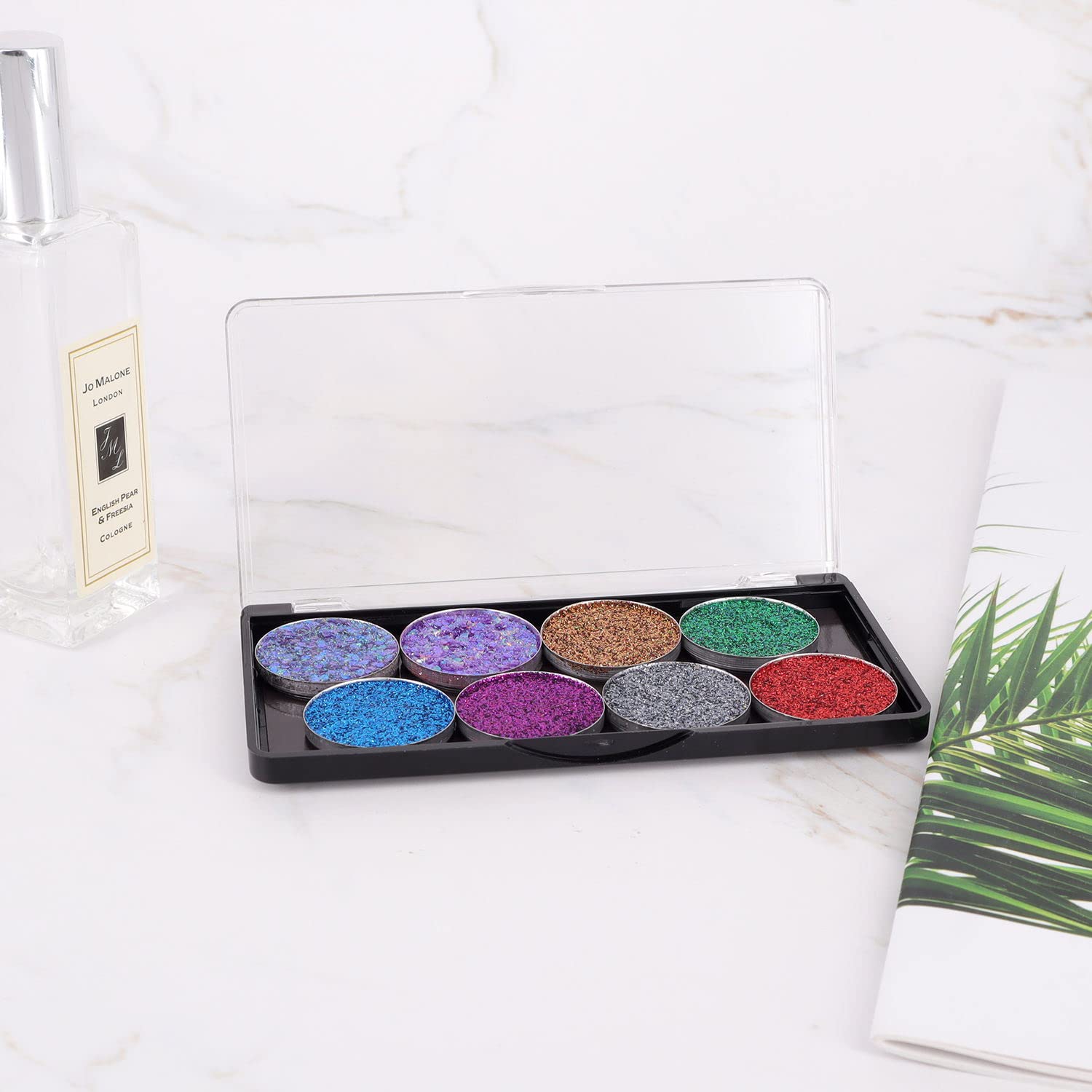 5 Pack Magnetic Palette Empty Makeup Palette, Eyeshadow Pan Cosmetics Dispensing Storage Box for DIY Eyeshadow Lipstick Blush Powder Pigment (Small Palette - 4.68" x 2.48β)