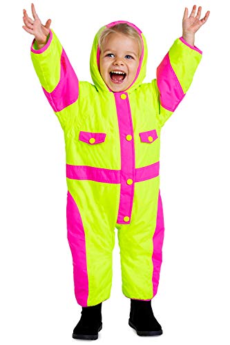 Tipsy Elves Powder Blaster Neon Yellow Baby Ski Suit from Size 6-12m