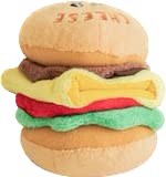 BITE ME Cheese Burger Nose-Work Toy, Dog Hide and Seek Interactive Toy, Pet Toy for Small and Medium Size Dogs, Dog Nose Work Toy and Sniffling Training Toy, Chew Toy
