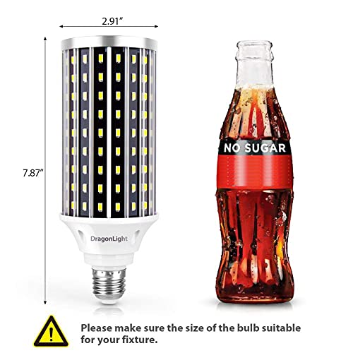 50W Super Bright LED Corn Light Bulbs(400 Watt Equivalent) - E26/E39 Mogul Base LED Bulbs - 6000K Daylight 5000 Lumens for Large Area Lighting [Twin Value Pack]