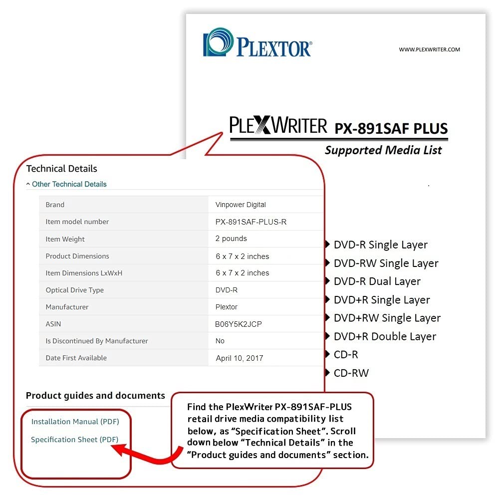 Digital Plextor PlexWriter 24X SATA DVD/RW Dual Layer Burner Drive Writer - Black Optical Drives PX-891SAF-PLUS-R (Retail)