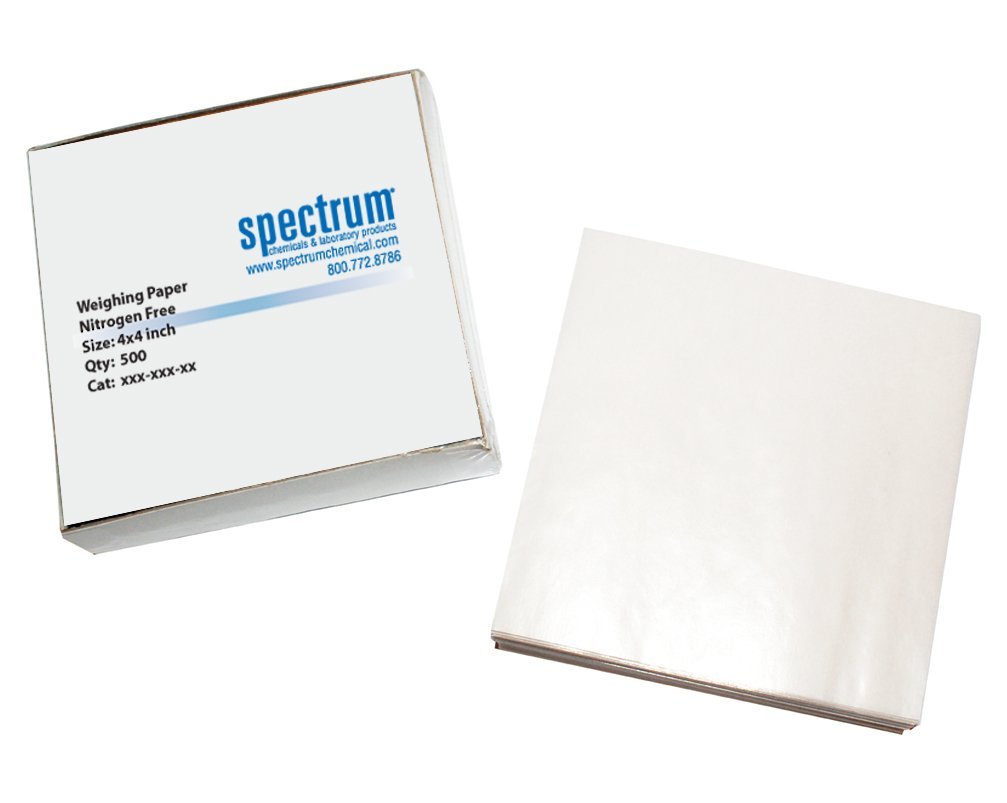Spectrum 884-10973 Weighing Paper, Nitrogen Free, 3" x 3" Size (Pack of 500)