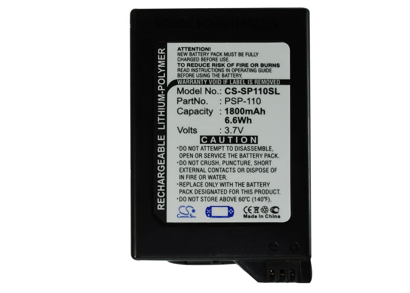 Cameron-Sino CS Backup Battery for Sony Game, PSP, NDS PSP-1000, PSP-1000G1, PSP-1000G1W, PSP-1000K, PSP-1000KCW, PSP-1001, PSP-1006
