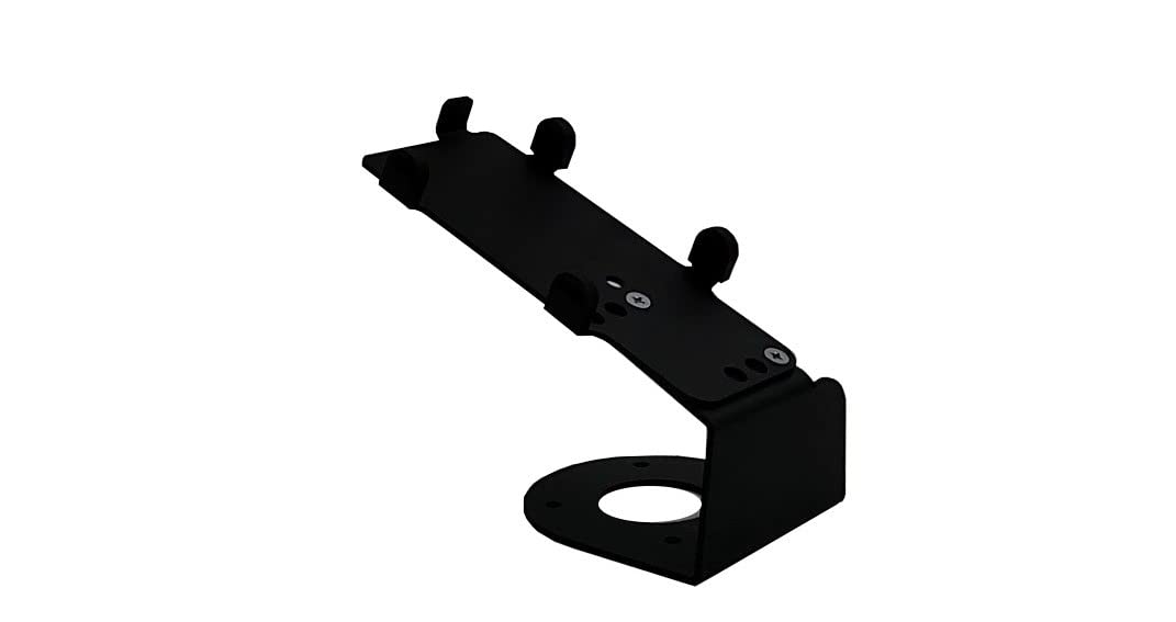 DCCSTANDS PAX A35 4" Fixed Stand Fixed and Angled Metal Terminal Stand, Screw-in or Adhesive, Black