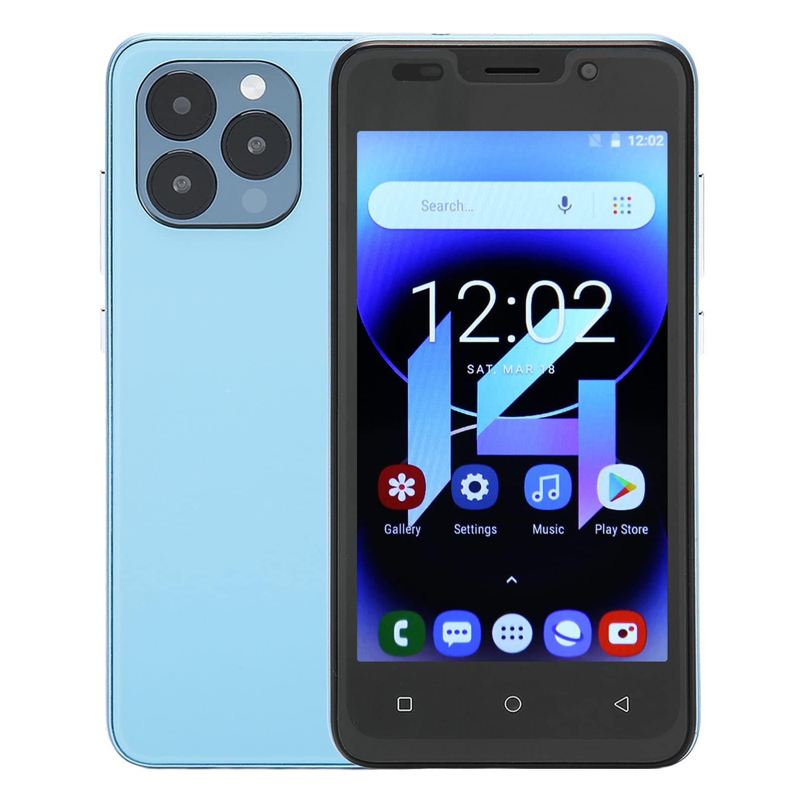5.0 Inch Smartphone, 4GB RAM 32GB,10 Cell Phone, Blue, Ultra HD Screen, 8MP Camera, GPS Navigation, Multi Functions (US Plug 100β240V)