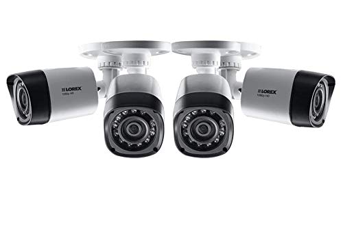 Lorex 4 Camera MPX Wired Home Security Camera System with Flir 4 Channel 1TB DVR and (4) Full HD 1080p Lorex MPX Bullet Camera, 130ft Night Vision, Remote View with Flir Cloud App
