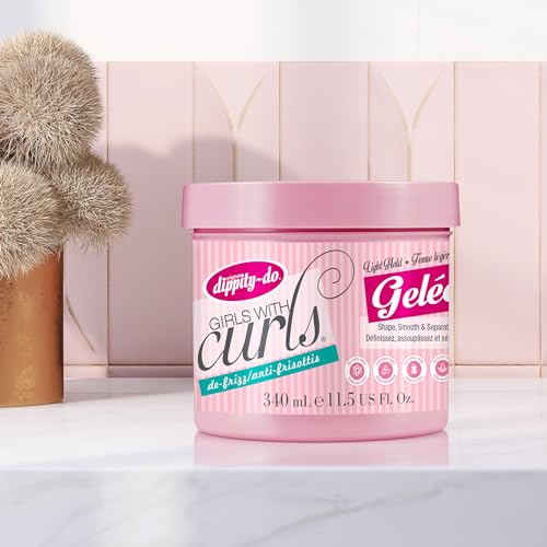 Dippity Do Girls with Curls Light Hold Gelee - Shape, Smoothe & Separate Your Curls - Formulated with Aloe, Vitamin E & Wheat Protein for Frizz-Free & Never Crunchy Curls - 340 mL/11.5 fl oz - 2 Pack
