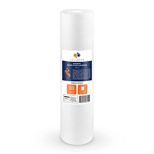 Aquaboon 5 Micron 20" x 4.5" CTO Carbon Block & Sediment Replacement Filter Cartridges Set | 1 set, 2 packs FC25BX4, 32-450-20-GREEN, EP20-BB, 2C-20BB, 155358-43, DGD-5005-20, 33003117-1