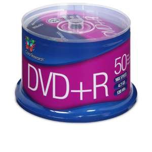 Color Research Cake Box DVD+R, 16X, 120 mins, 4.7GB, 50/Pk