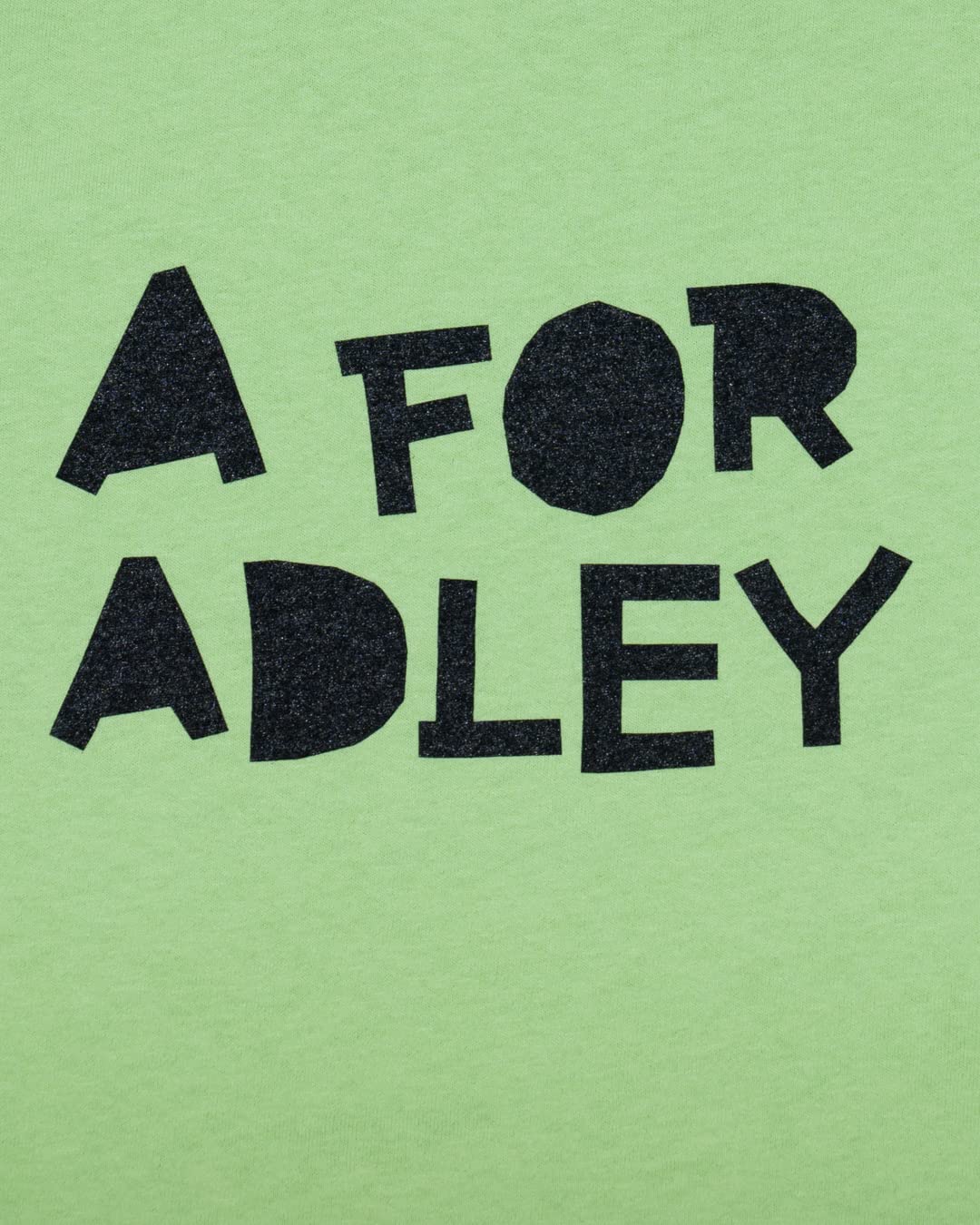 A FOR ADLEY Merch, Adley's Best Friends Forever Line Blackout Logo on Lime Green Youth Tee Shirt size 7