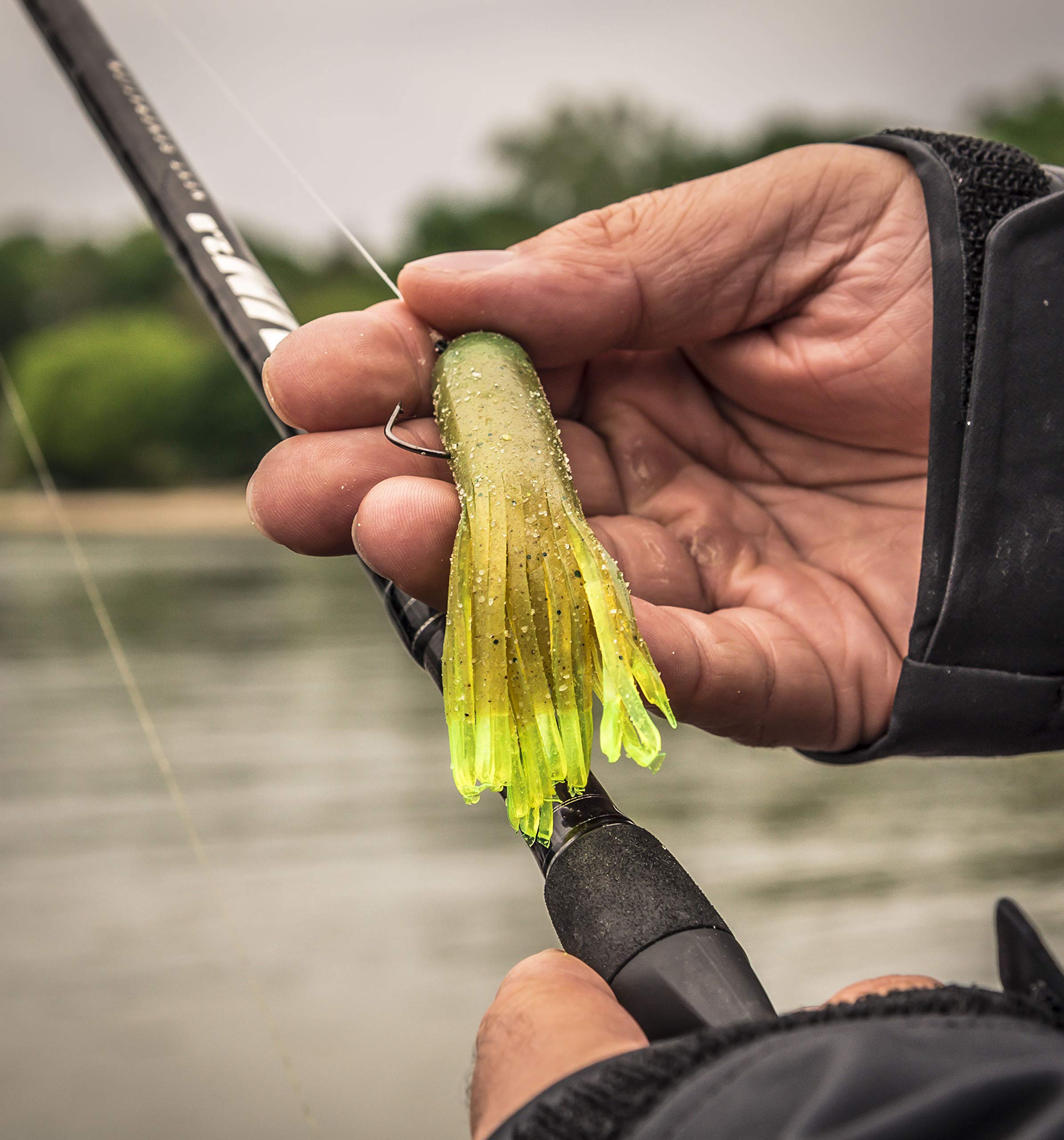 Berkley PowerBait Power Tube, 3 1/2in | 9cm, Soft Bait - 3 1/2in | 9cm, Green Pumpkin