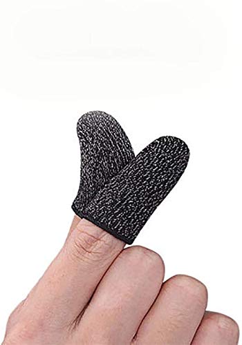 XJXJ 10pcs Anti-sweat Finger Set Game Finger Set Half Finger Set Touch Screen Game Anti-hand Sweat Ultra-thin Non-slip Gloves compression gloves for men (Color : Black gold wire)