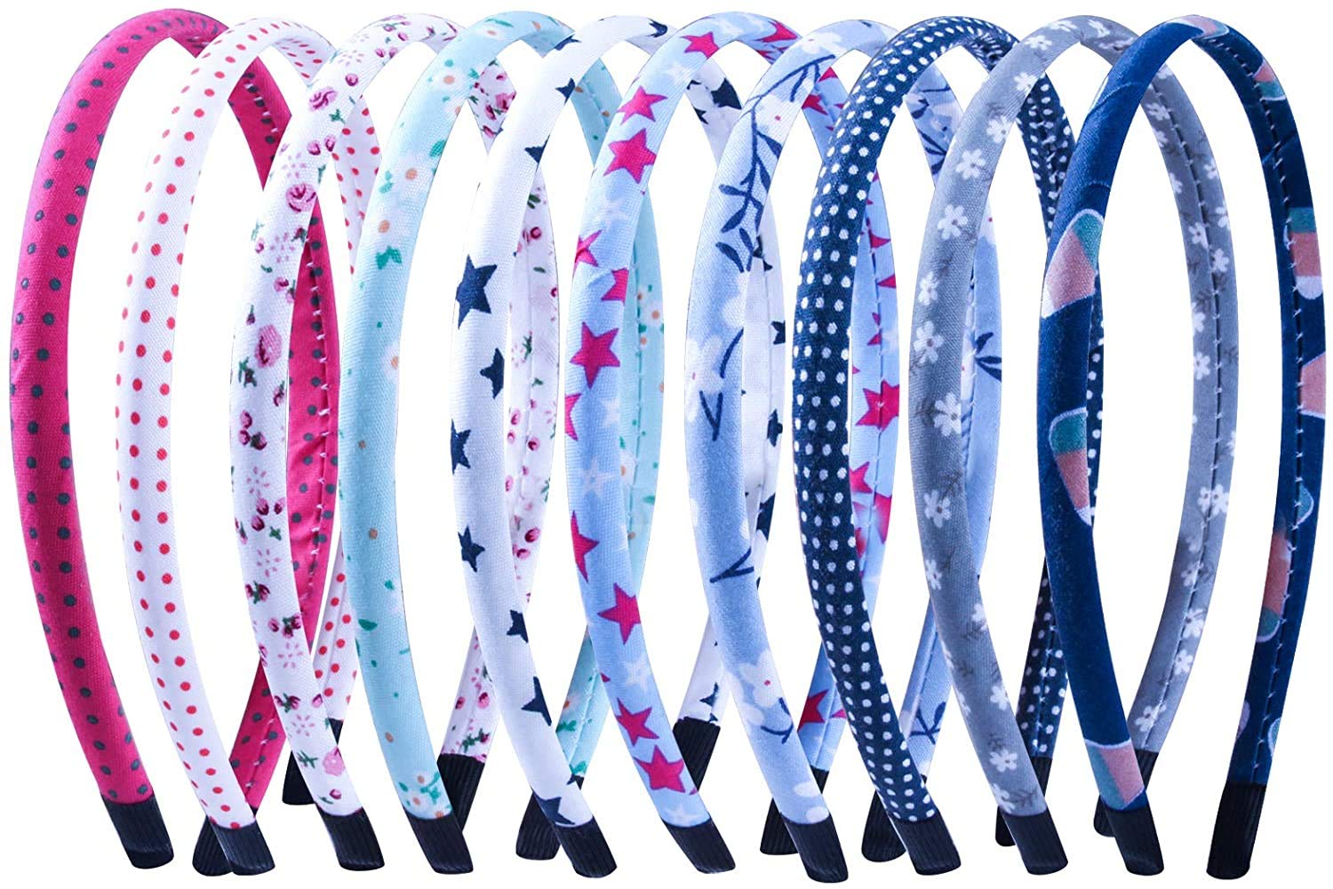Candygirl Girls Headbands Plain for Kids Cloth Headbands for Girls Gifts Thin Hair Headbands for Toddler Cute Head Bands