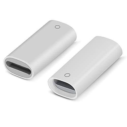 Jiunai 2 Pack Adapter Compatible with Apple Pencil Adapter Female to Female Charging Adapters Lightning Cable Adapter for iPad Pro Apple Pencil