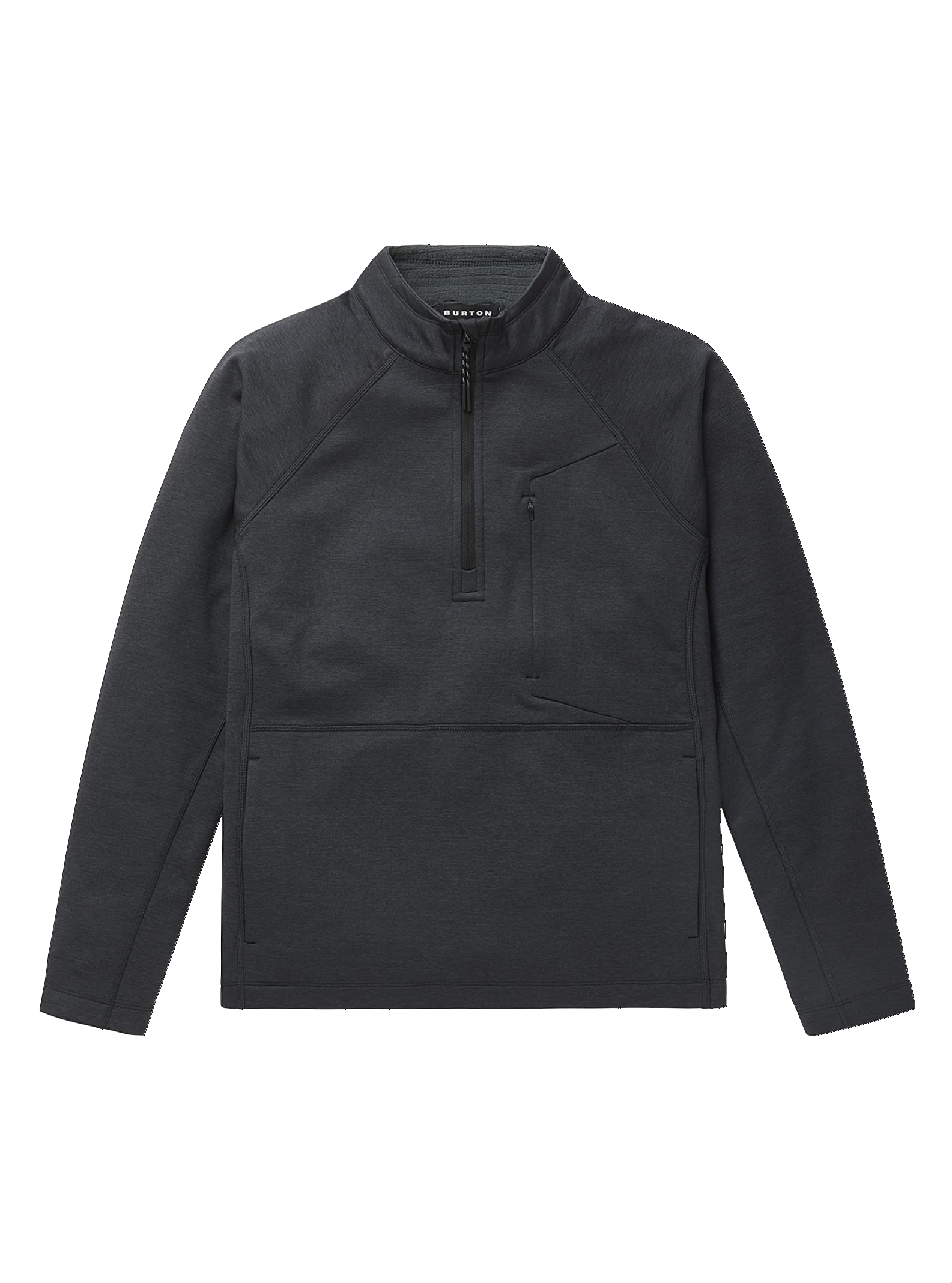 Burton Women's Standard Multipath Grid Quarter-Zip Fleece, True Black, X-Large