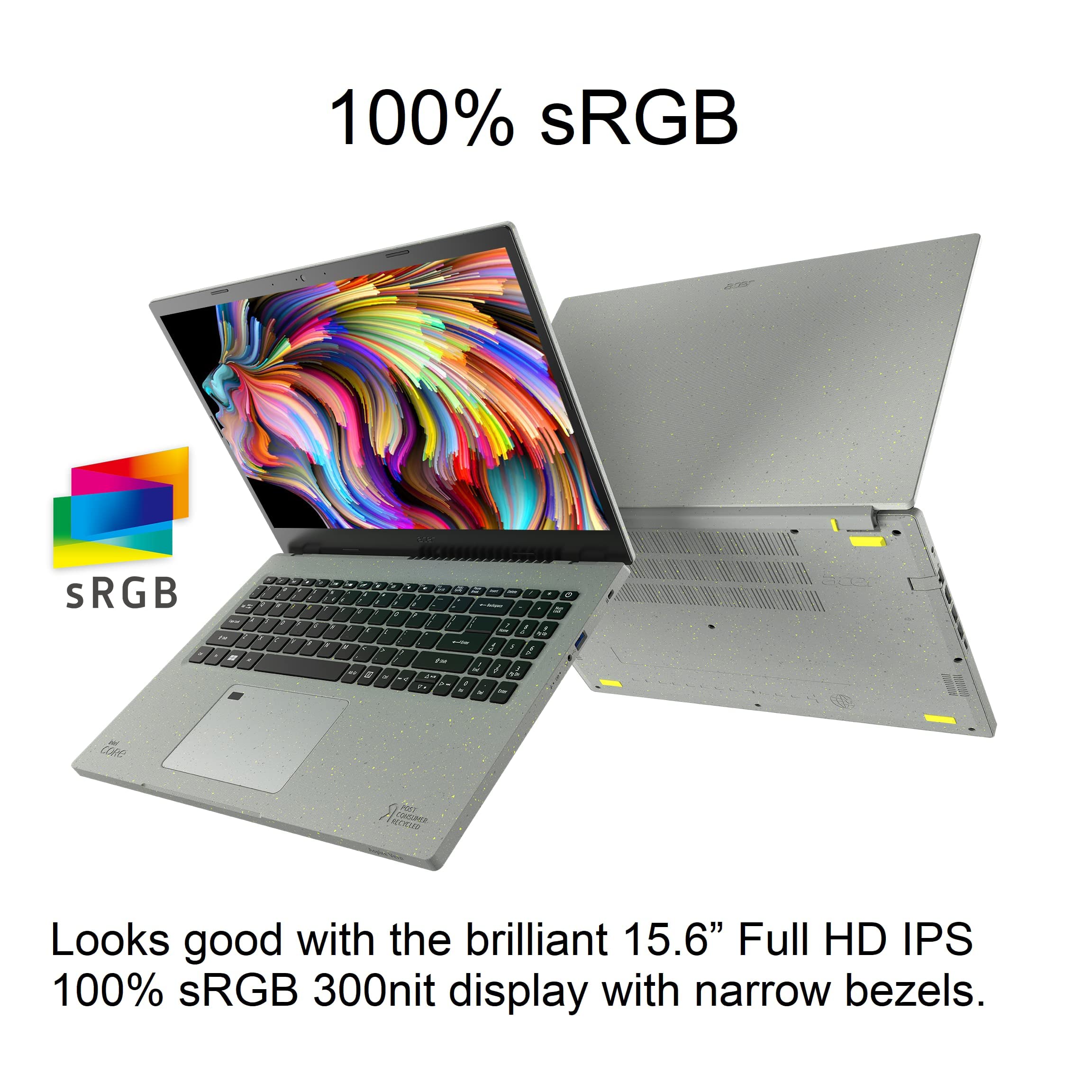 Acer 2023 Newest Aspire Vero Green Laptop, 15.6" FHD IPS Display, Intel Core i7-1195G7, 24GB RAM, 1TB SSD, Intel Iris Xe Graphics, Wi-Fi 6, Windows 11 Home, Gray