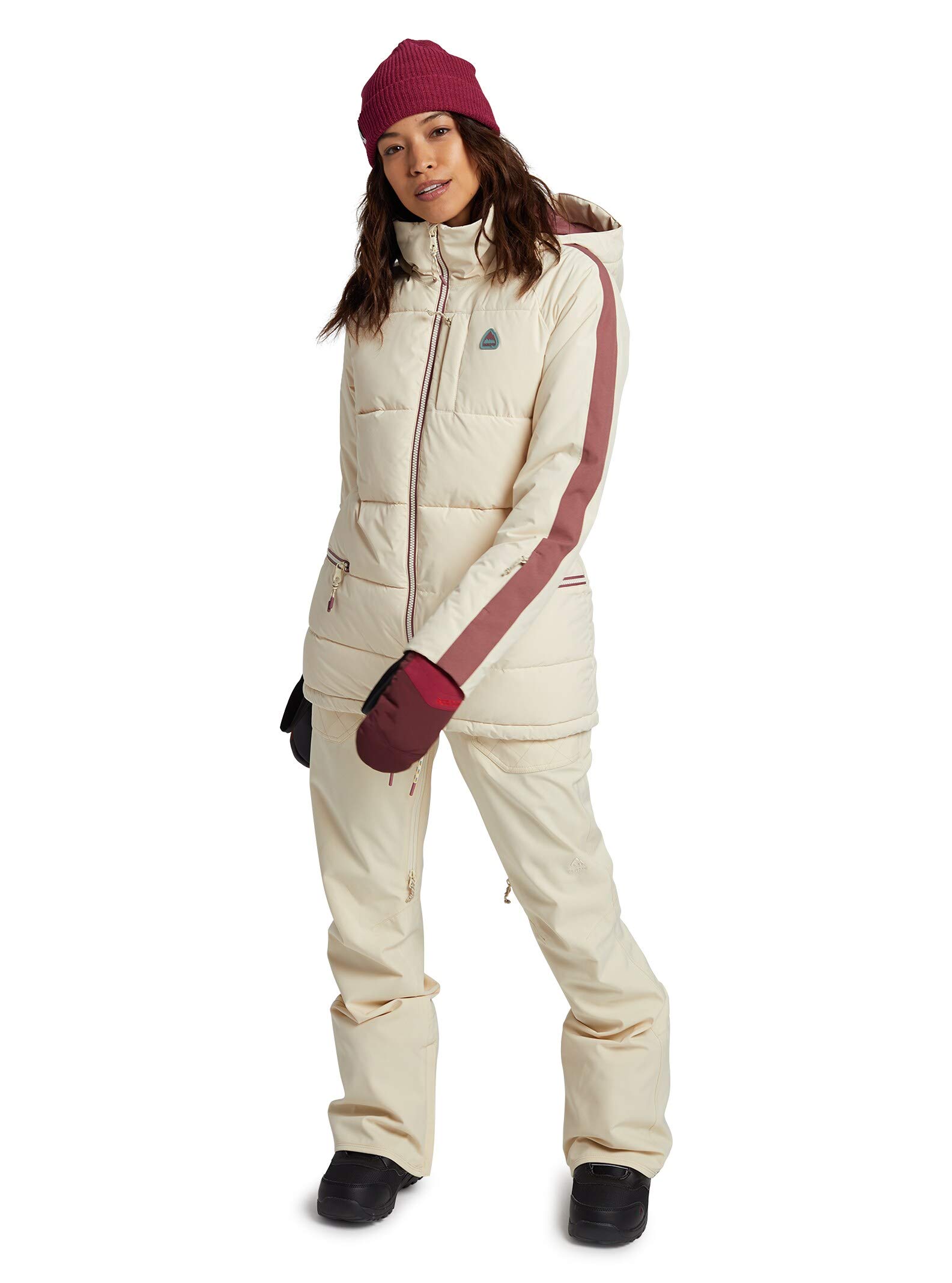 Burton Womens Keelan Jacket, Creme Brulee/Rose Brown, Large