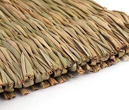 Yesland 12 Pack Woven Bed Mat for Rabbits - Grass Mat & Bunny Bedding Nest - Rabbit Bed and Natural Chew Toy Bed for Guinea Pig Chinchilla Squirrel Hamster Cat Dog and Small Animal