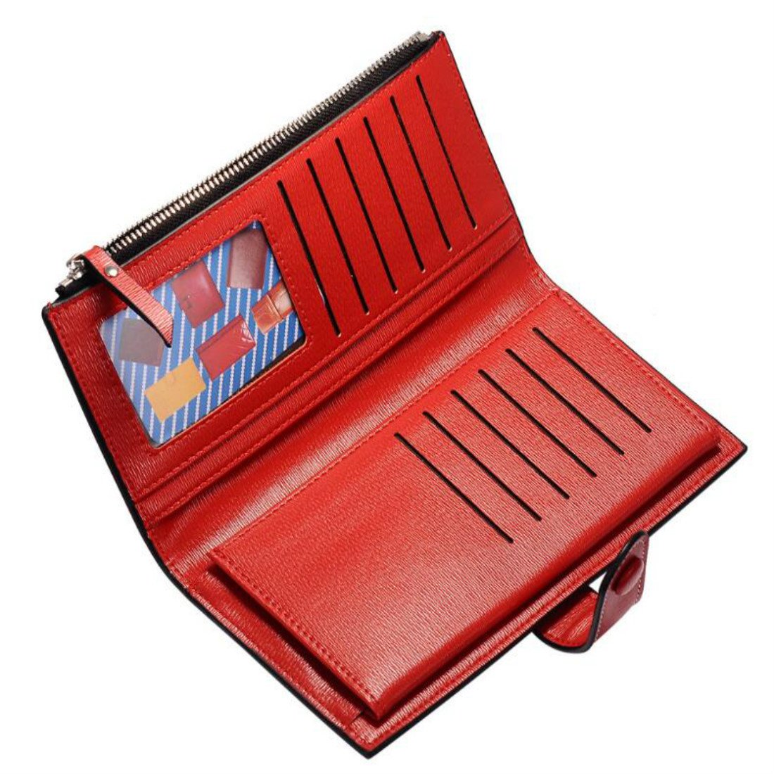 Colygamala Womens Walllet RFID Blocking Bifold Multi Card Holder Zipper Purse Handbag 2018011105-go