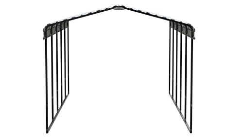 Arrow Carports Galvanized Steel Carport, Full-Size Metal Carport Kit, 12' x 24' x 9', Eggshell