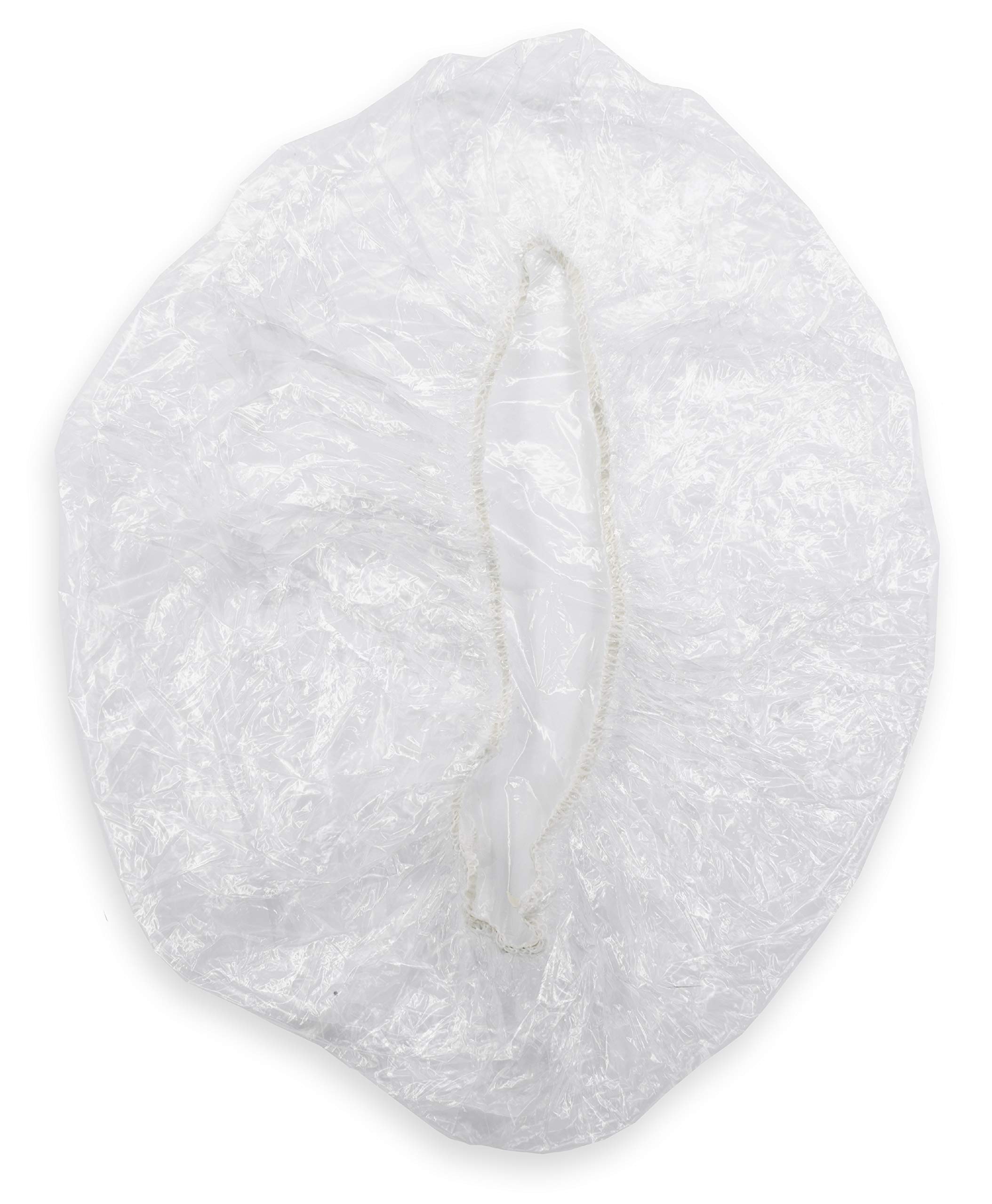 Colortrak Professional Bouffant Processing Caps, Single Use, Contain Hair During Perms, Conditioners, Relaxers, and Coloring, 21 Inch Diameter, Clear Plastic, Usable as Shower Cap, 100 Per Pack