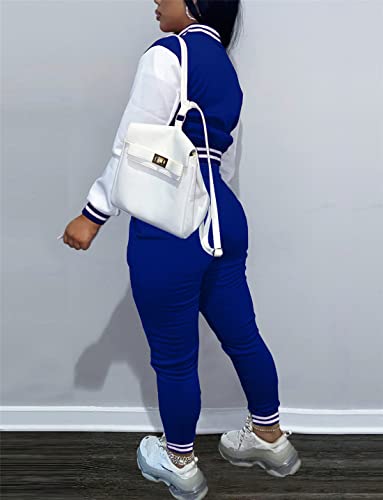 Girls 2 Piece Outfit Varsity Baseball Jacket Uniform Set Sport Tracksuit Sweatsuits