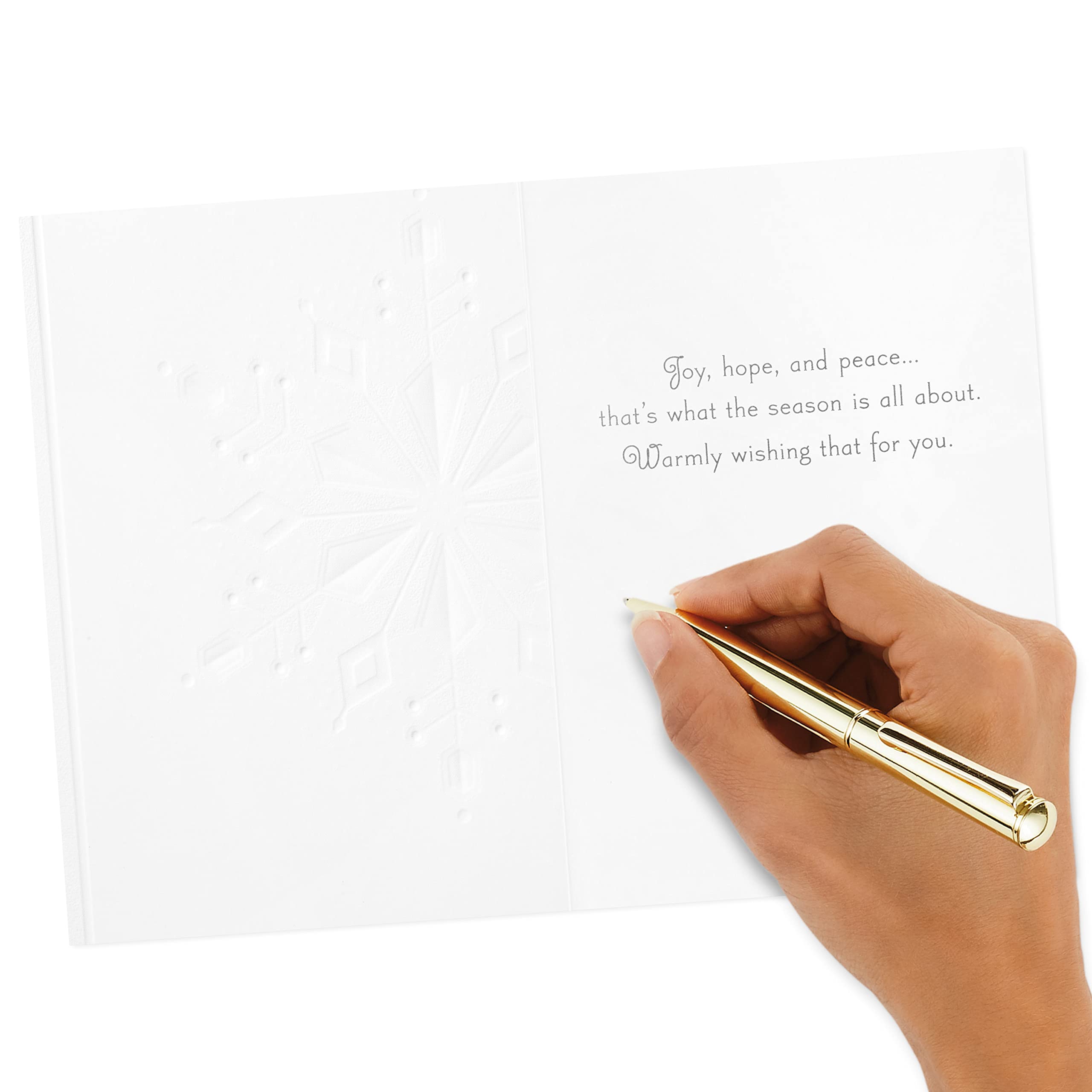 Hallmark Boxed Holiday Cards, Red and Gold Snowflake (40 Cards with Envelopes)