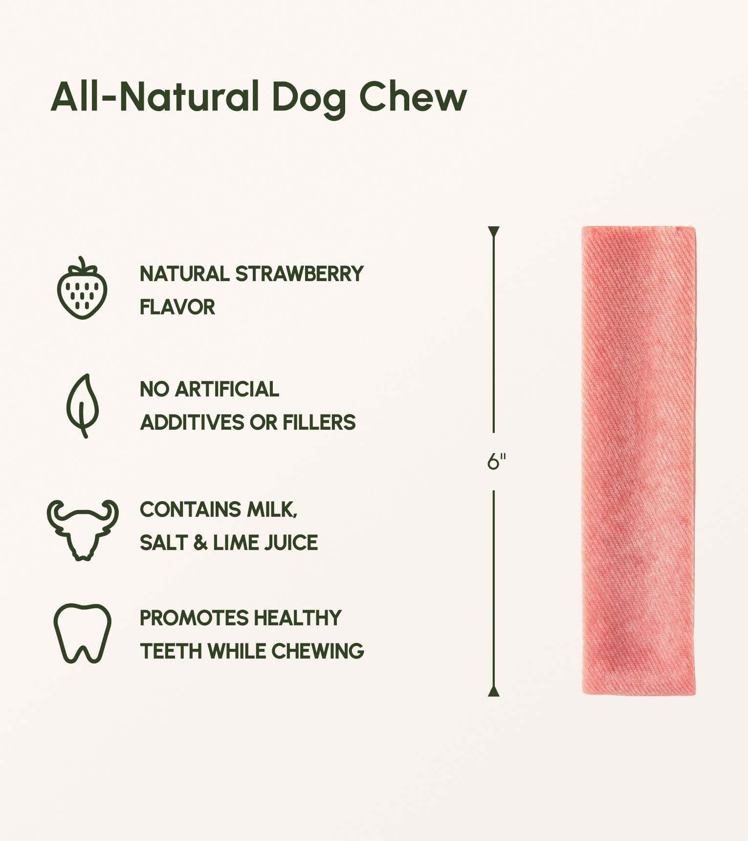 Downtown Pet Supply Strawberry Yak Chews for Dogs, Nutrient-Rich Himalayan Dog Chews, Long Lasting, Odorless and Easy to Digest - 1 LB