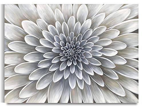 Yihui Arts White Flower Wall Painting Hand Painted Floral Pictures Artwork For Living Room Decoration