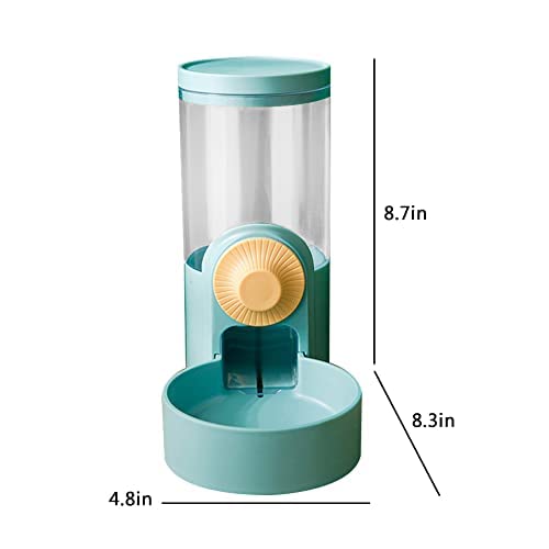 Aquarius CiCi Dog Cage Automatic Feeder Set, Food & Water Dispenser Hanging Bowls for Cage Crate Kennel (Green)