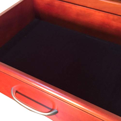 John Louis Home 12in deep Solid Wood Premier 5 Drawer Storage Tower Red Mahogany