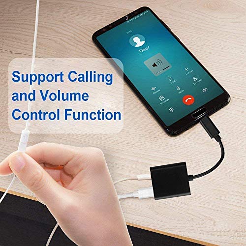 Mxcudu USB C to 3.5mm Headphone and Charger Adapter, 2 in 1 USB C to 3.5mm Aux Audio Jack with PD 60W Fast Charging Dongle Compatible with iPhone 15/15 Pro Max, Galaxy S24/S23/S22, Google Pixel 8/7/6